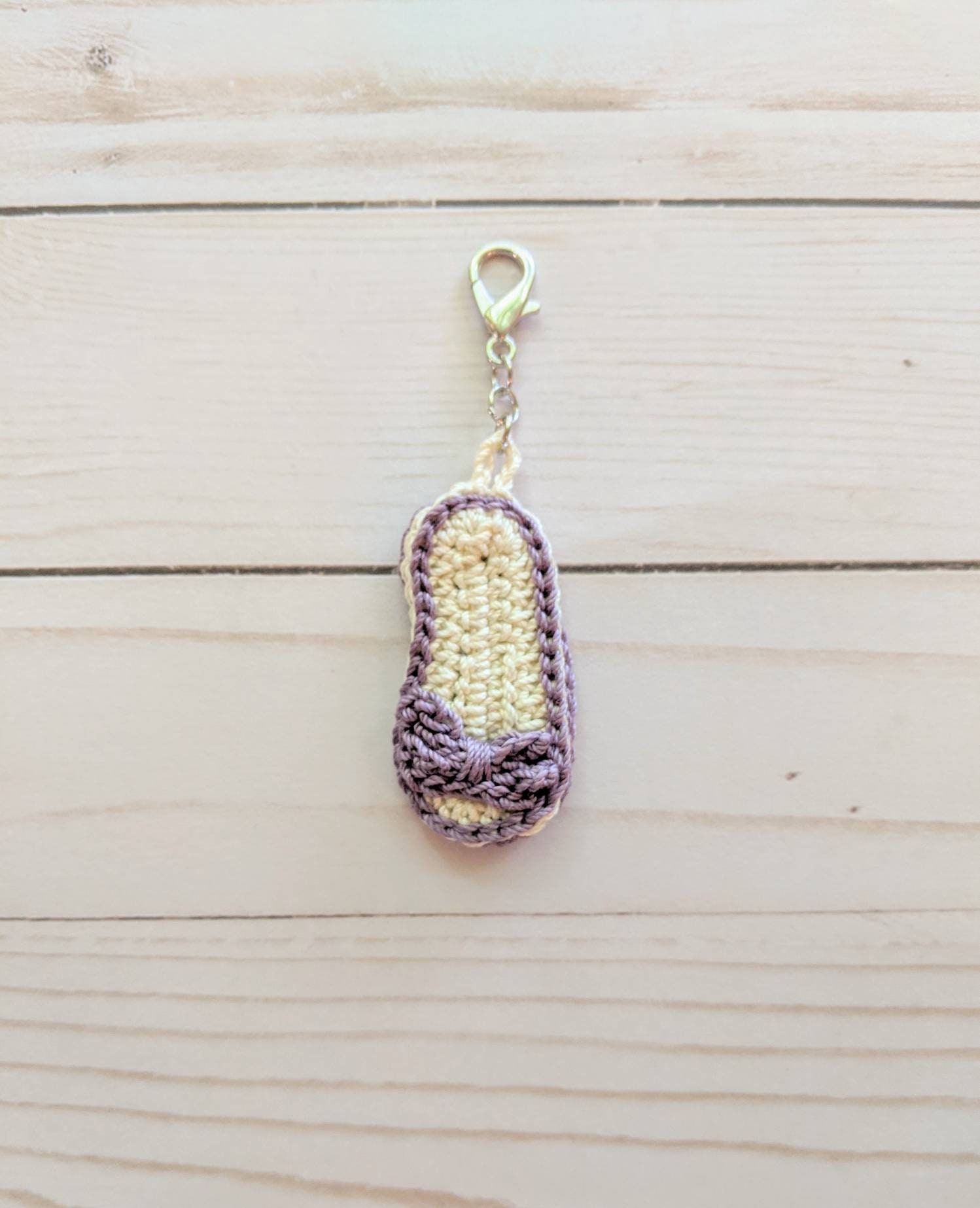 Sandal Keychain Crochet Summer Sandal Charm Beach House - Etsy