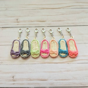 Sandal Keychain Crochet Summer Sandal Charm Beach House - Etsy