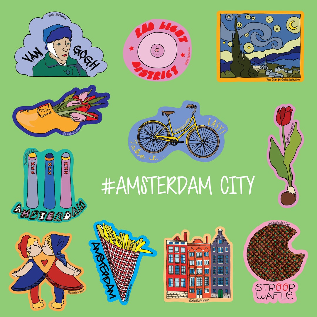 Stickers - AMSTERDAM - Etsy