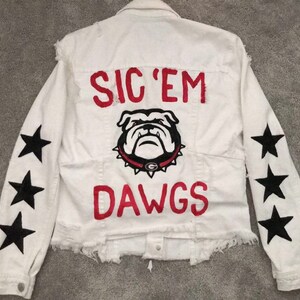 Custom Painted Jean Jacket - University of Texas - Etsy