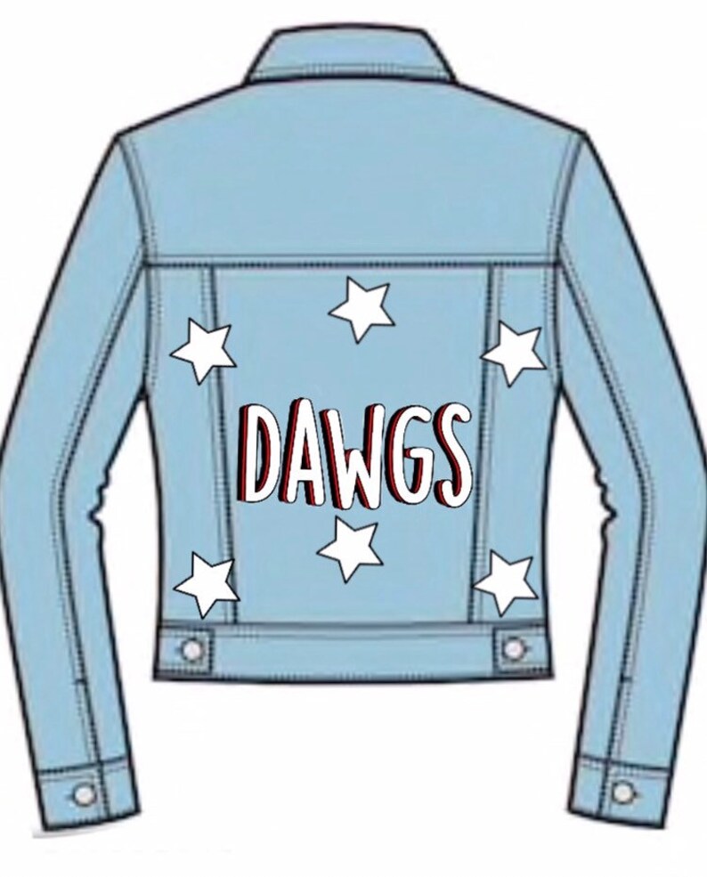 Custom Painted Jean Jacket - University of Georgia - Etsy