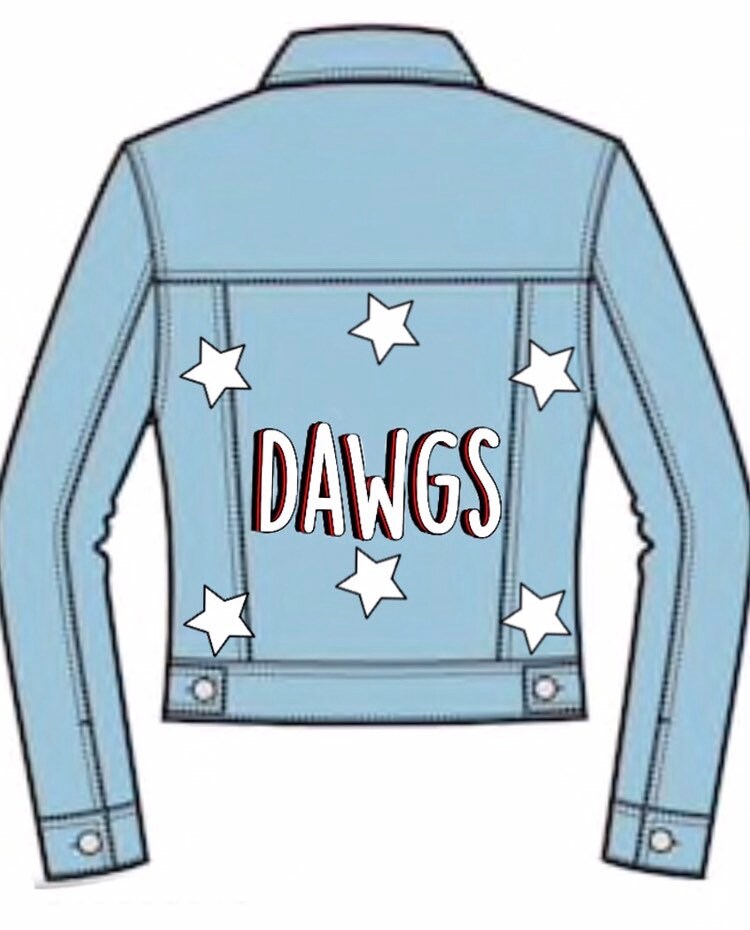 Custom Painted Jean Jacket - University of Georgia - Etsy