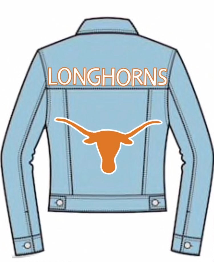 Custom Painted Jean Jacket - University of Texas - Etsy