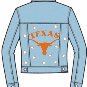 Custom Painted Jean Jacket - University of Texas - Etsy