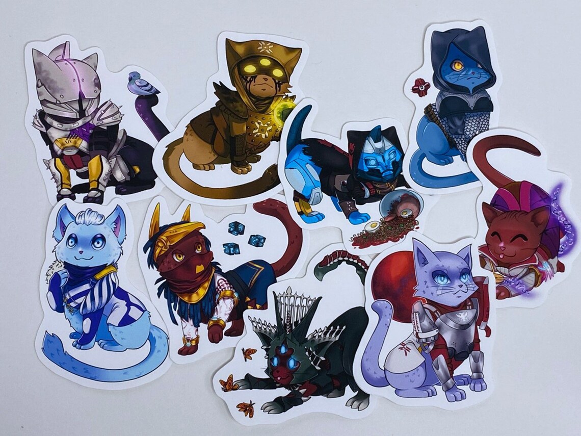 Destiny 2 Cat Character Stickers Destiny 2 Stickers 2.5in - Etsy