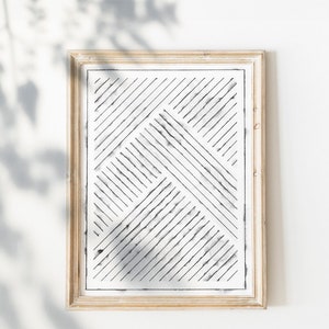 Line Drawing Art Print Downloadable Abstract Printable Wall - Etsy