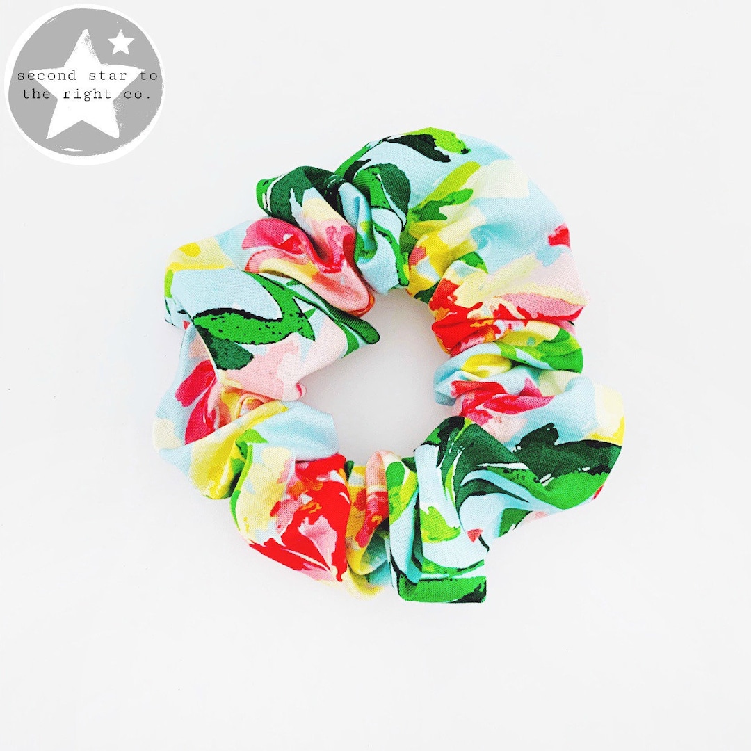 Watercolor Floral Scrunchie / Floral Scunchie / Flower Scrunchie ...