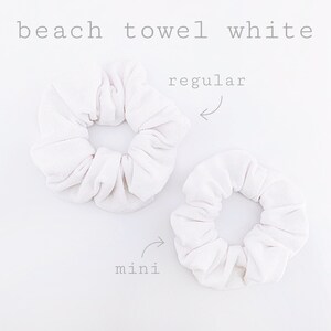 Beach Towel White TOWEL Scrunchie / Spa Scrunchie / Towel Scrunchie ...