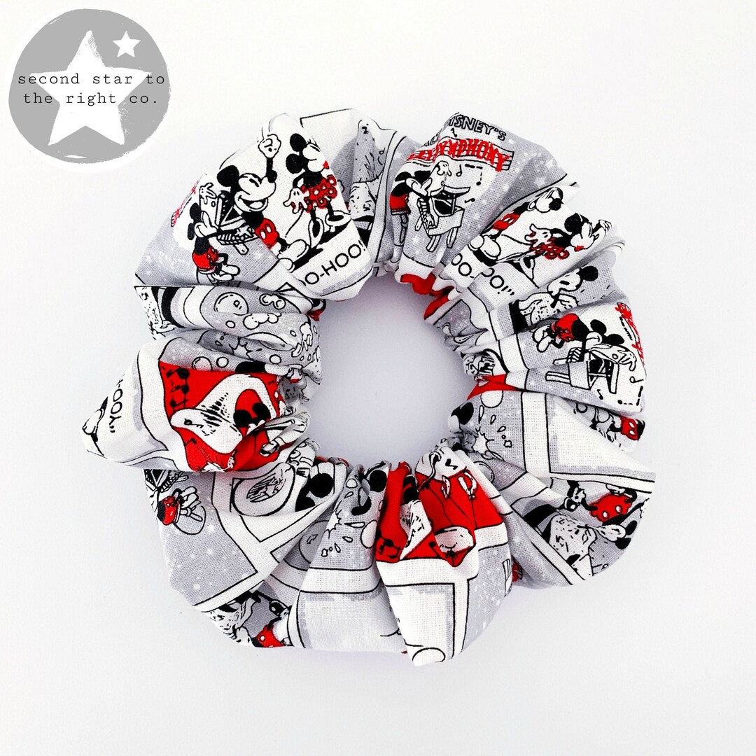 Mickey Cartoon Scrunchie / Mickey Mouse Scunchie / Cartoon Scrunchie ...