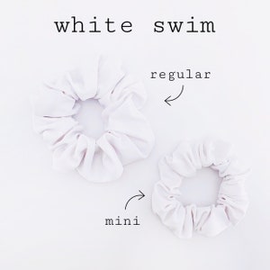 White SWIM Scrunchie / Waterproof Scrunchie /water Scrunchie /cruise ...
