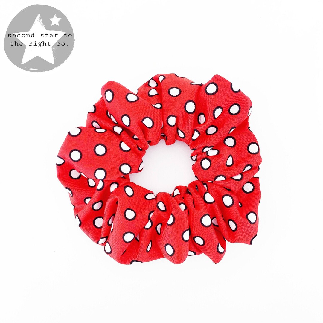 Cartoon Polka Dot Scrunchie / Mickey Mouse Scunchie / Cartoon Scrunchie ...