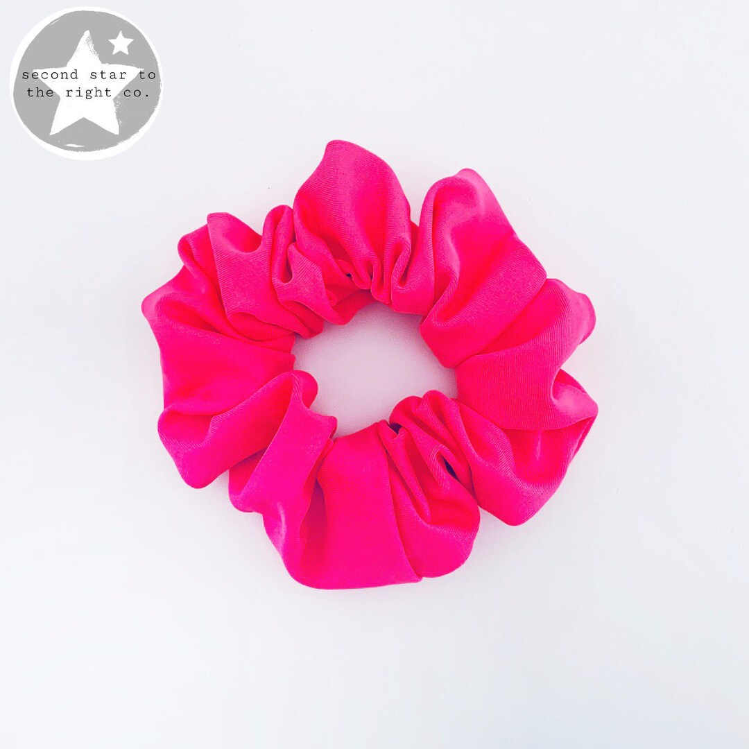 Neon Pink SWIM Scrunchie / Waterproof Scrunchie /cruise Scrunchie/water ...