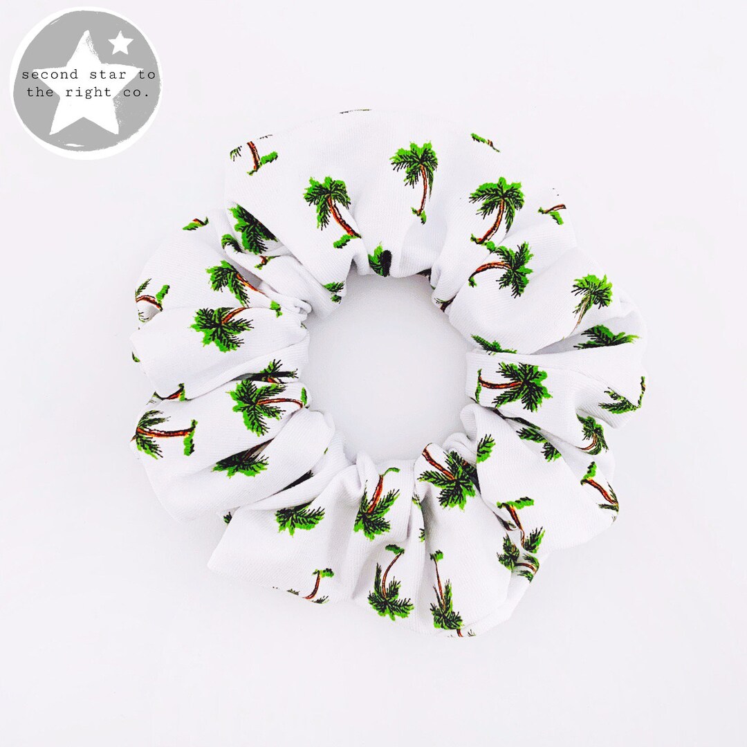 Palm Trees Scrunchie / Palm Tree Scunchie / Beach Scrunchie / Tropical ...