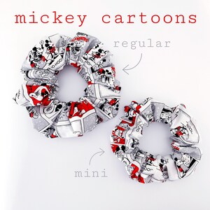 Mickey Cartoon Scrunchie / Mickey Mouse Scunchie / Cartoon Scrunchie ...