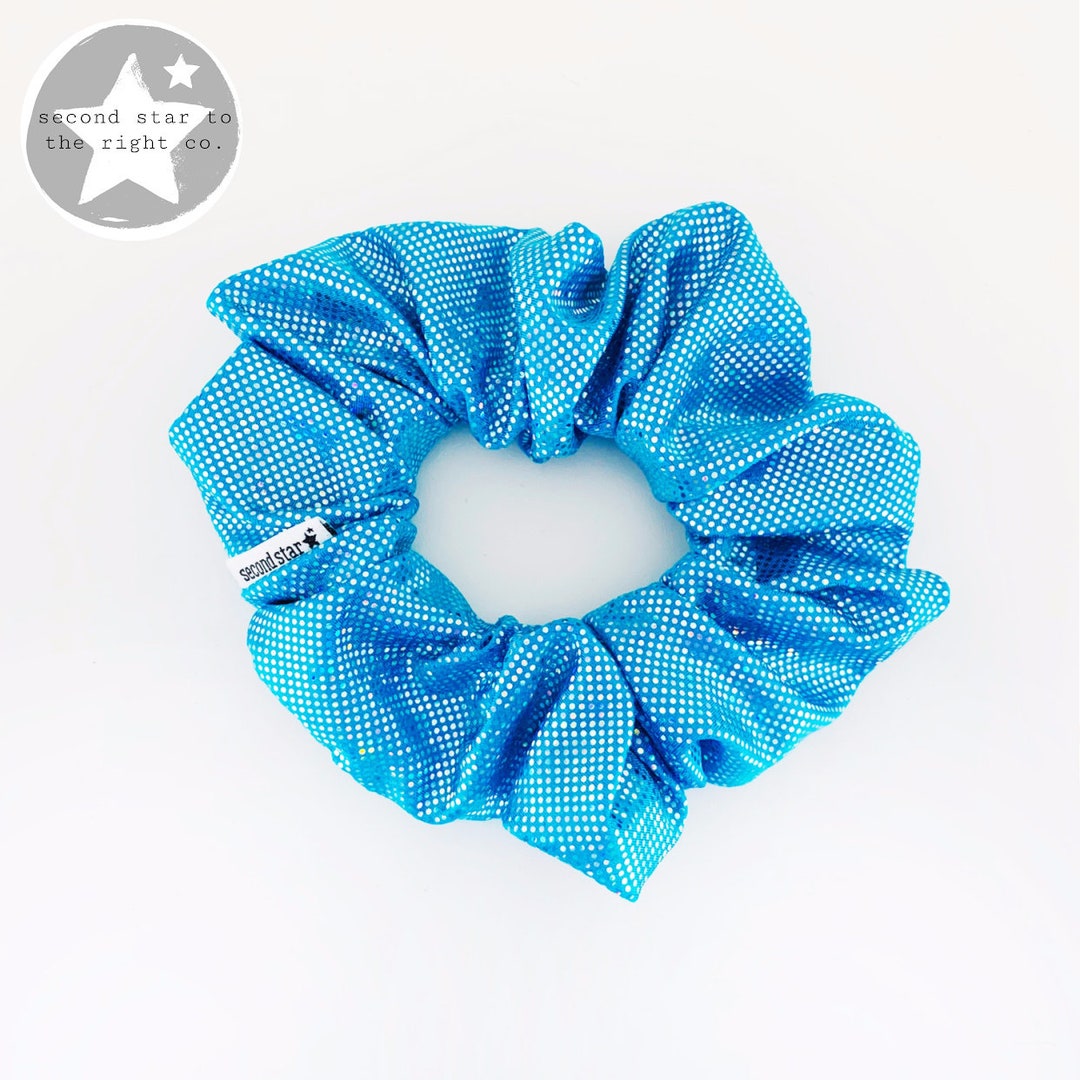 Pool Party SWIM Scrunchie / Bright Blue Swim Scrunchie / Blue Sparkle ...