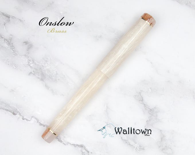 Latte W/ Quartz Strata | Onslow Brass Model | #6 Jowo | Handmade ...