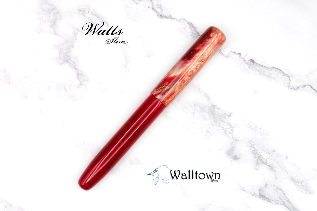Star Ruby W/ Ruby Mermaid | Watts Slim Model | #6 Jowo Nib | Handmade ...