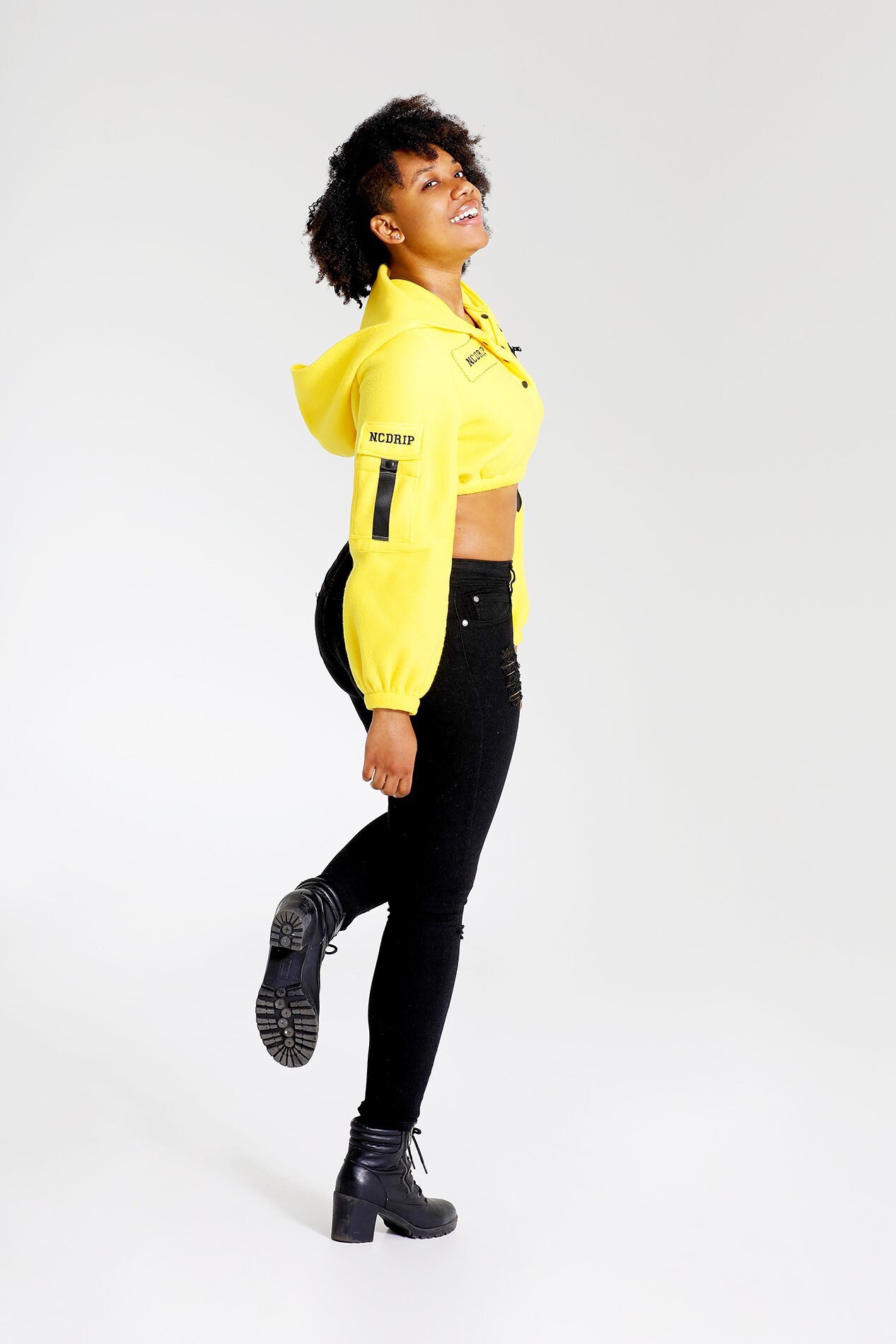 I Slay Cropped Hoddie, Womens Hoodie, Womens Crop Top, Womens Yellow ...