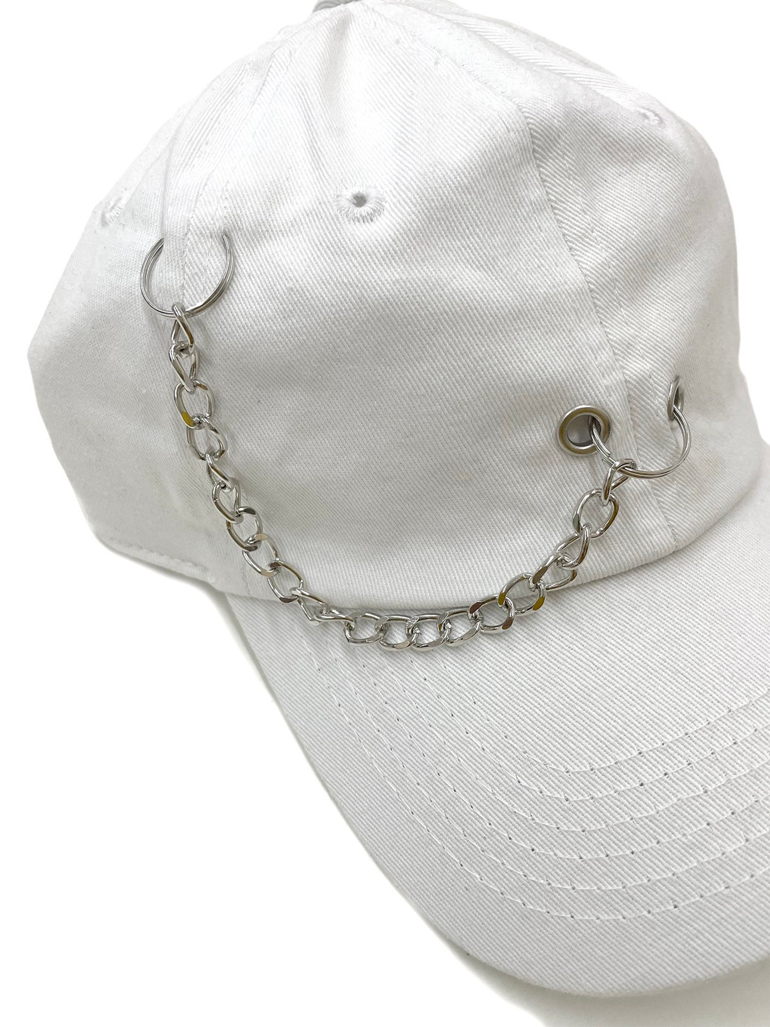 White Cap With Chain White Cap White Hat Womens White Hat - Etsy