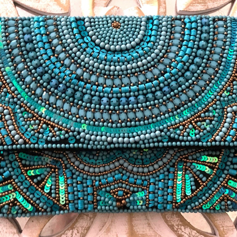 Turquoise Wedding Clutch - Etsy