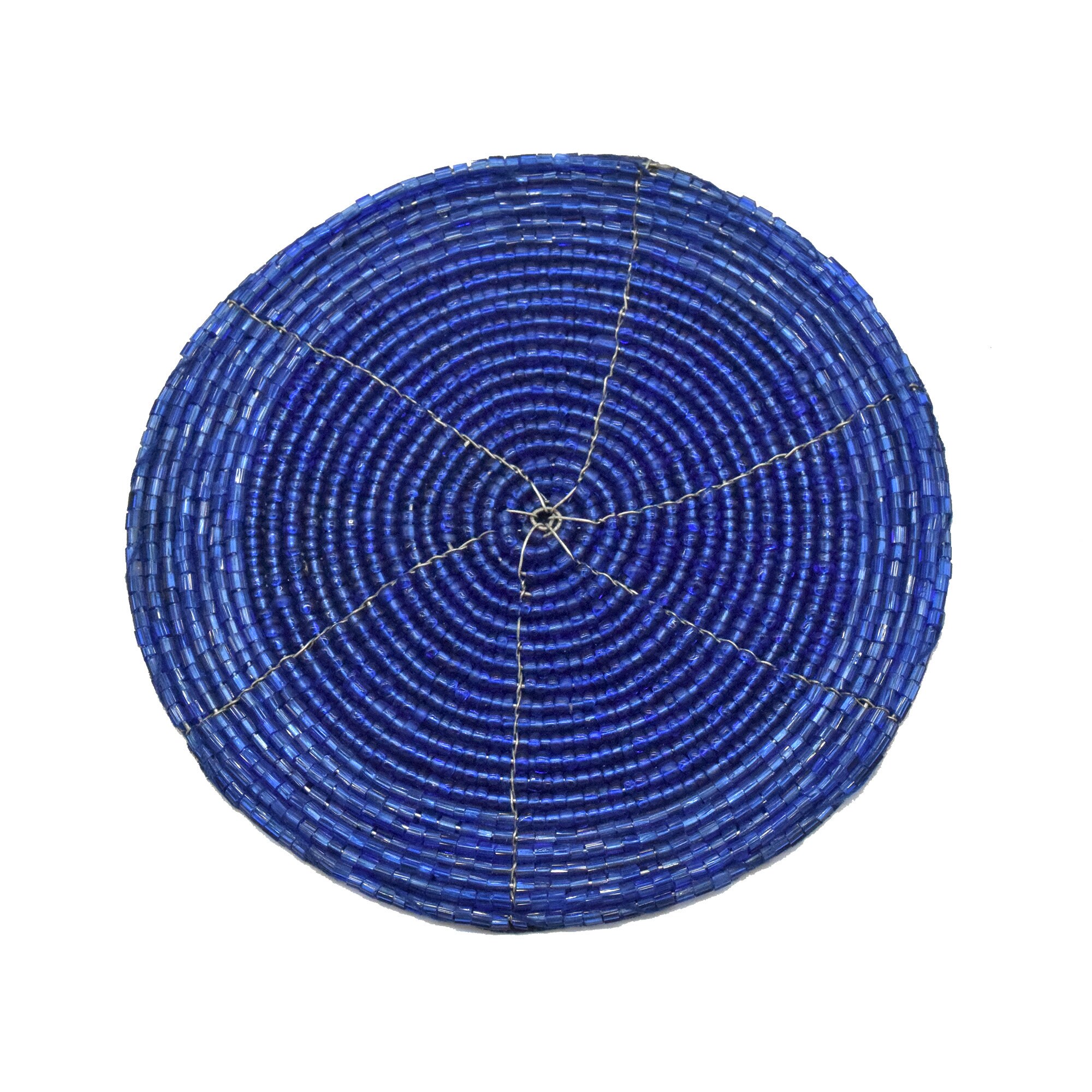 Royal Blue Coasters Set of 6 Handmade Beaded Coasters - Etsy