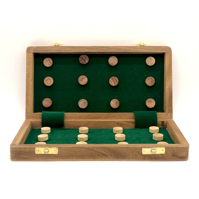 Wooden Draughts/ Checkers Set Folding Travel Magnetic - Etsy
