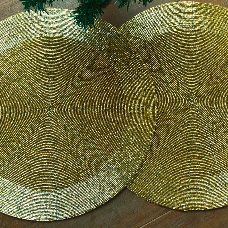 Gold Table Placemats - Etsy