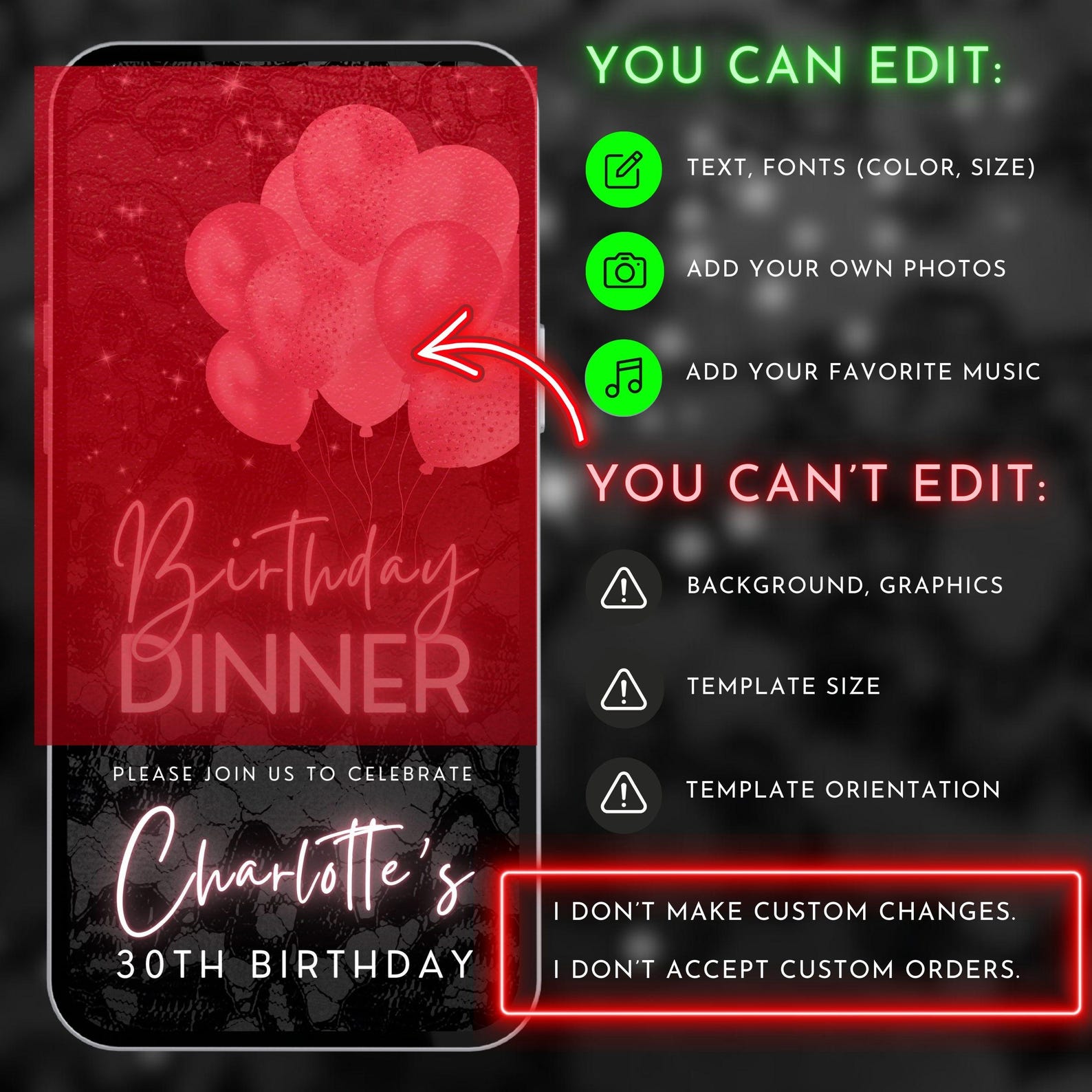 Pink Balloon Birthday Dinner Invite Elegant All Pink Party Bday Evite ...