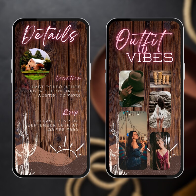 Yee Haw Birthday Party Invite. Western Theme Event Phone Flyer. Women ...