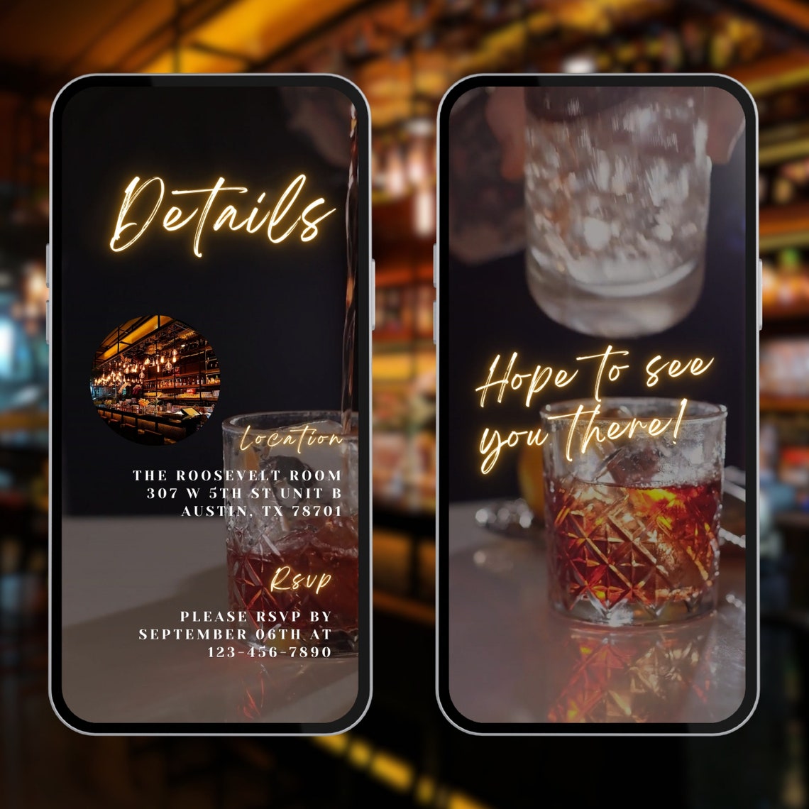 Self Edit Whiskey Digital 40th Birthday Invite Template For Him