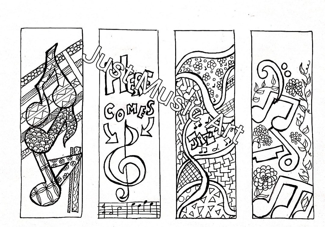 Buy Music Bookmarks for Coloring Online in India - Etsy