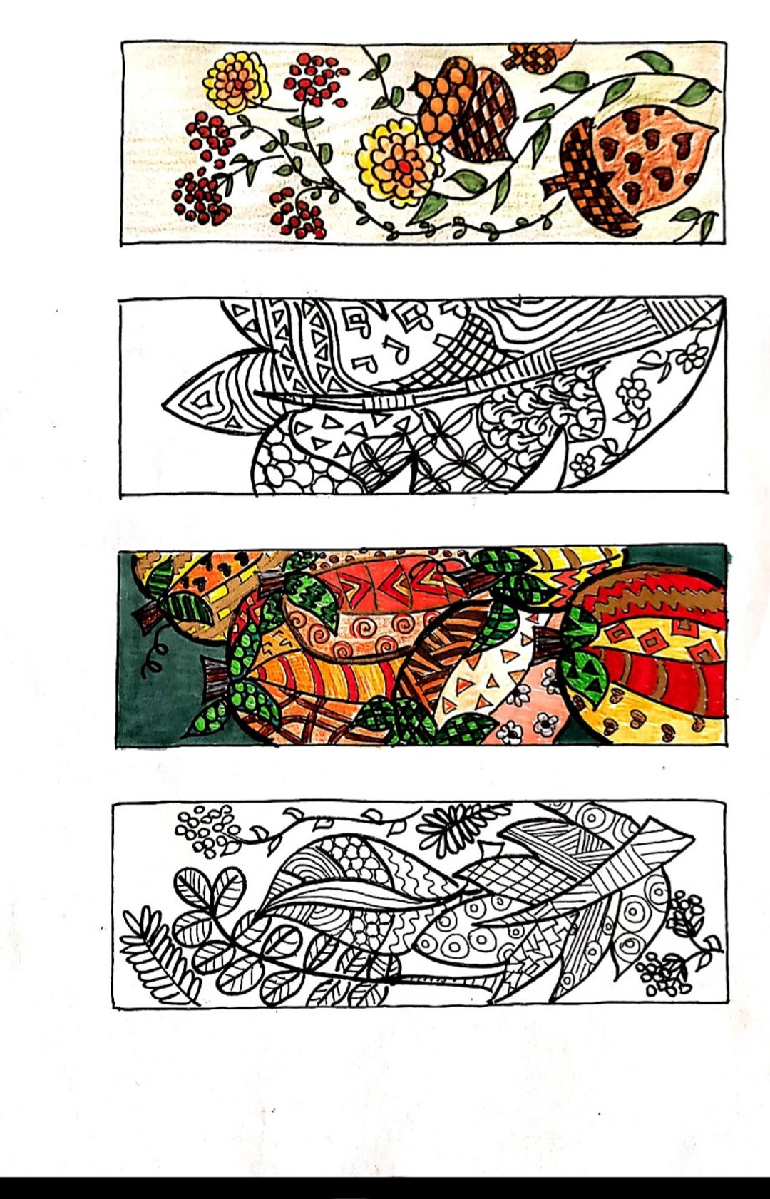 Printable Pumpkin and Fall Color Your Own Bookmark - Etsy