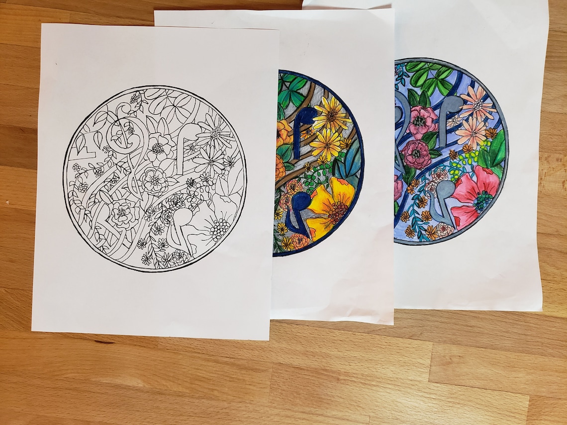 PRINTABLE COLORING PAGE Music Themed Pdf Jpeg - Etsy Canada