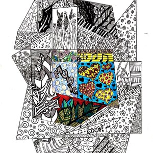 PRINTABLE COLORING PAGE Music Zentangle - Etsy
