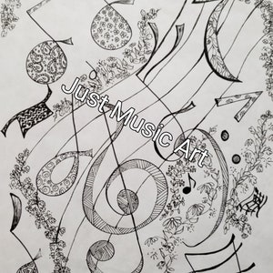PRINTABLE COLORING PAGE Groovy Music - Etsy
