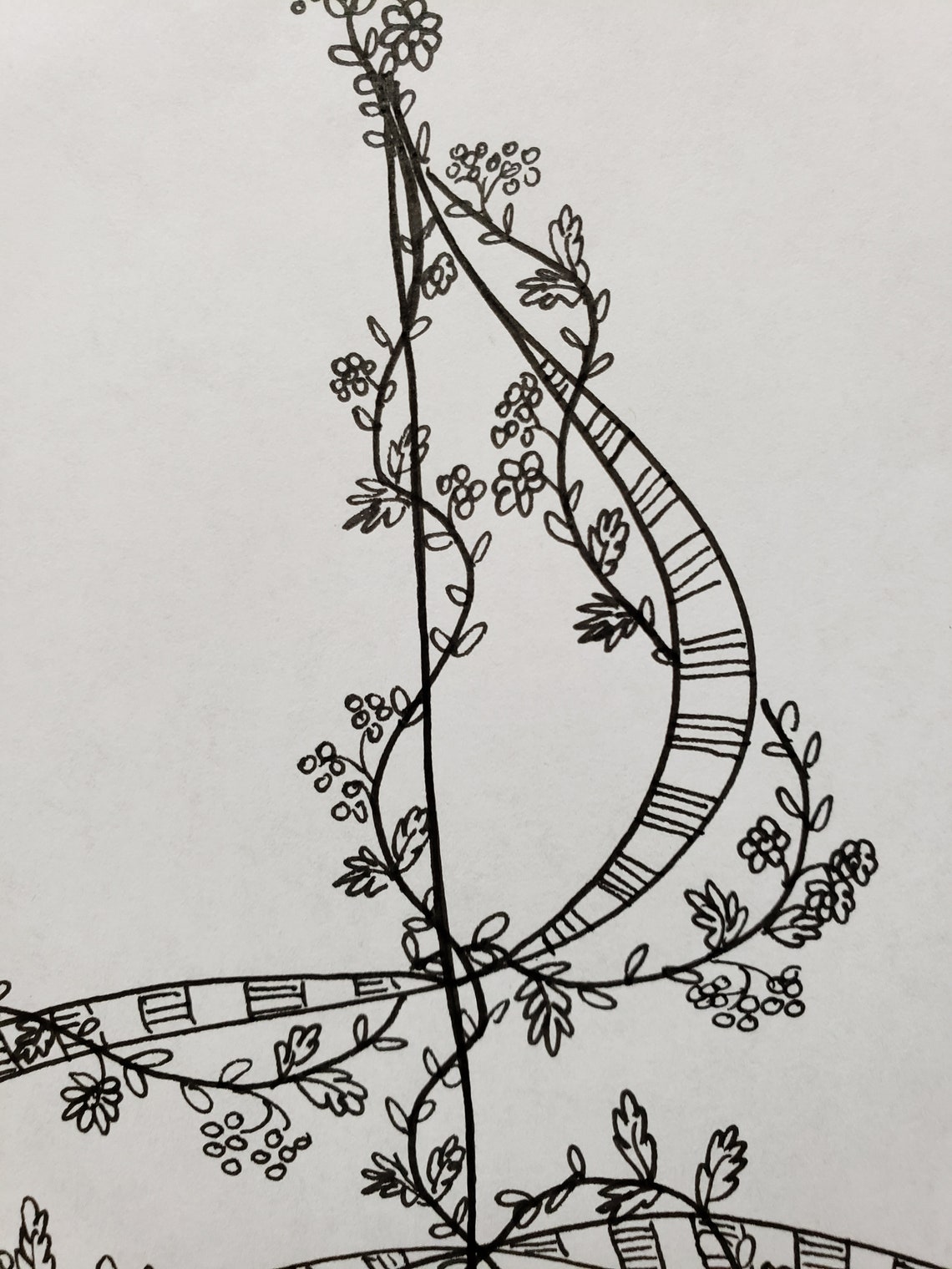 PRINTABLE COLORING PAGE Treble Clef - Etsy