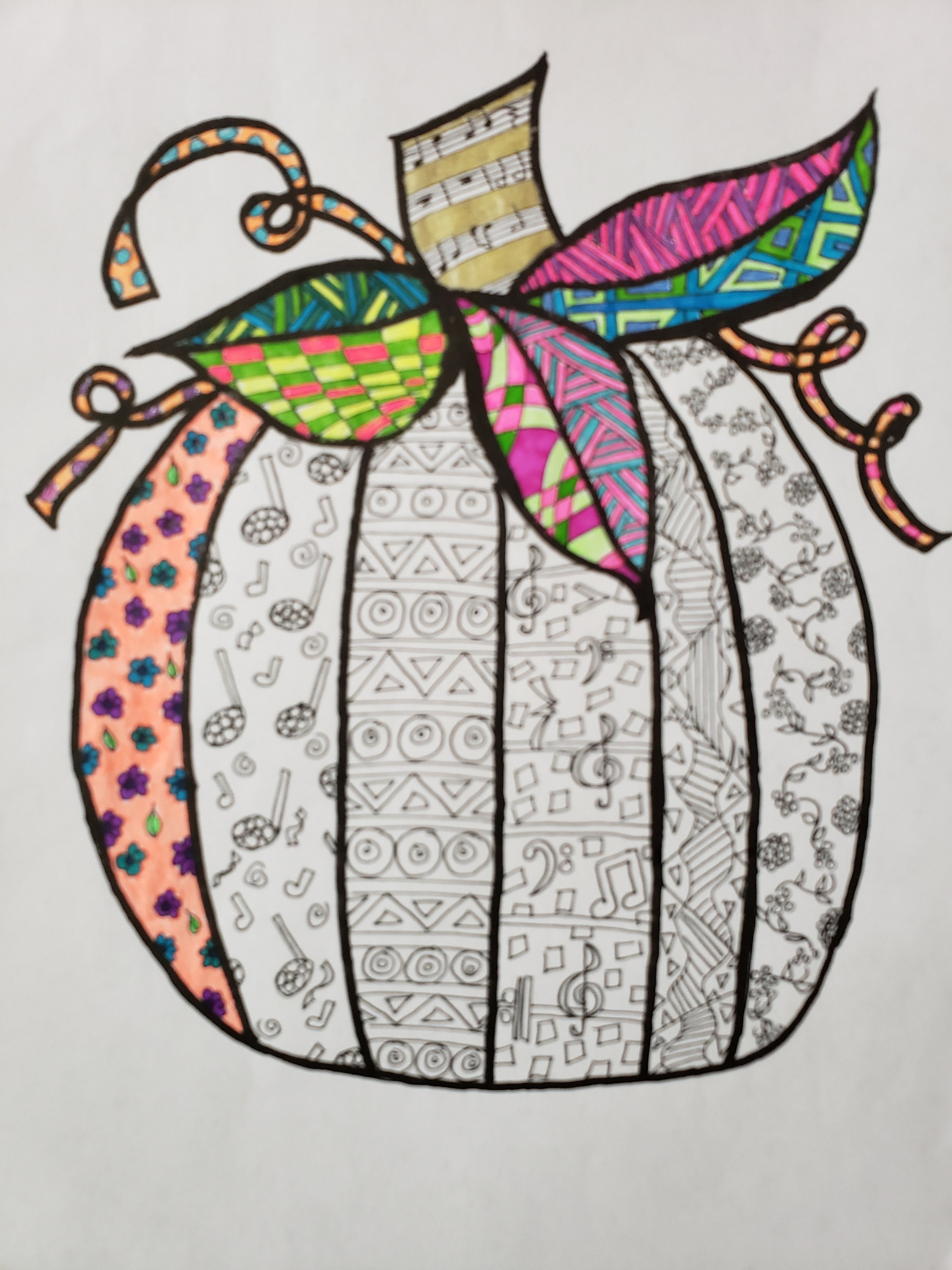 COLORING PAGE Halloween Color Your Own Pumpkin - Etsy