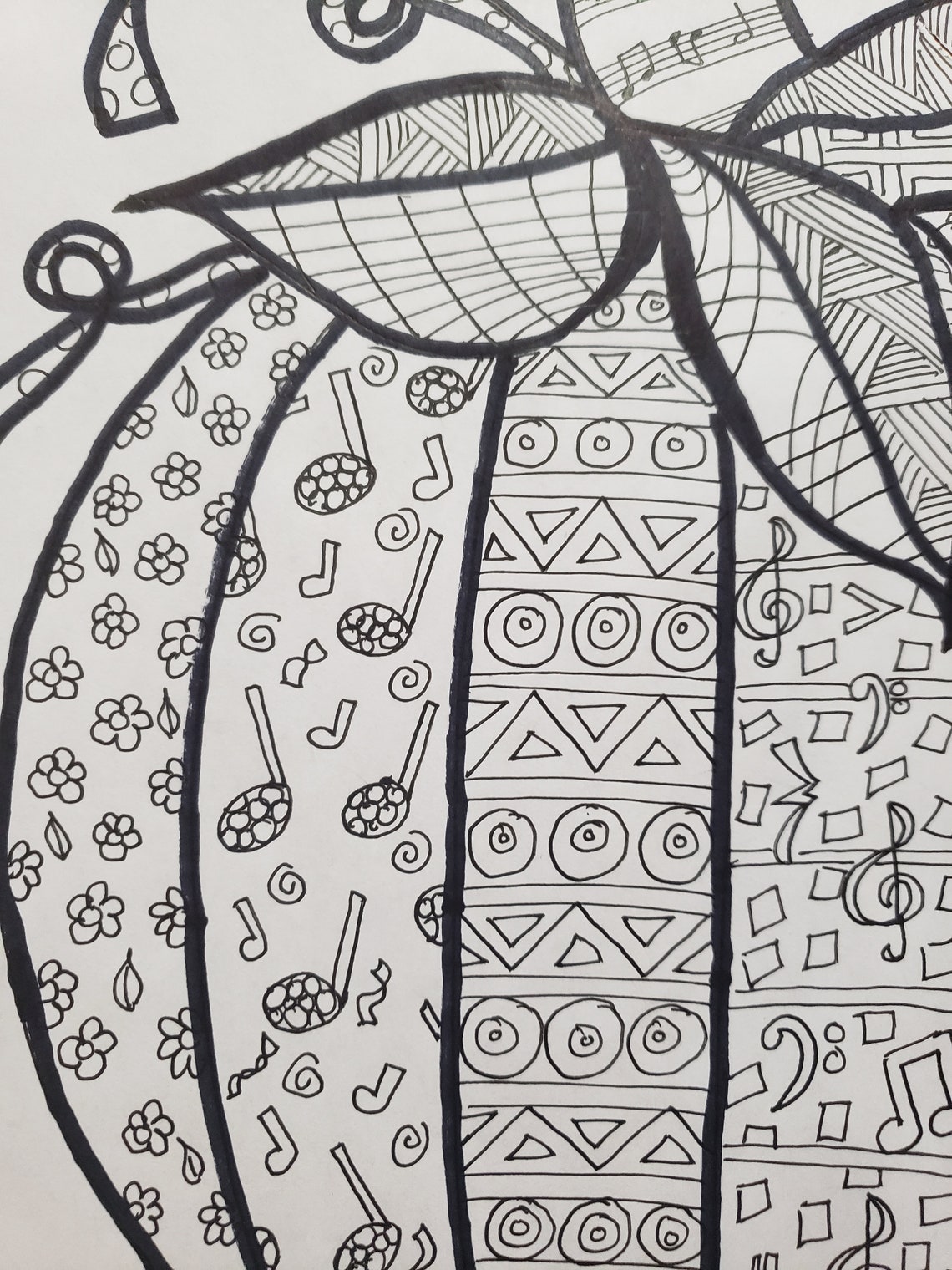 COLORING PAGE Halloween Color Your Own Pumpkin - Etsy