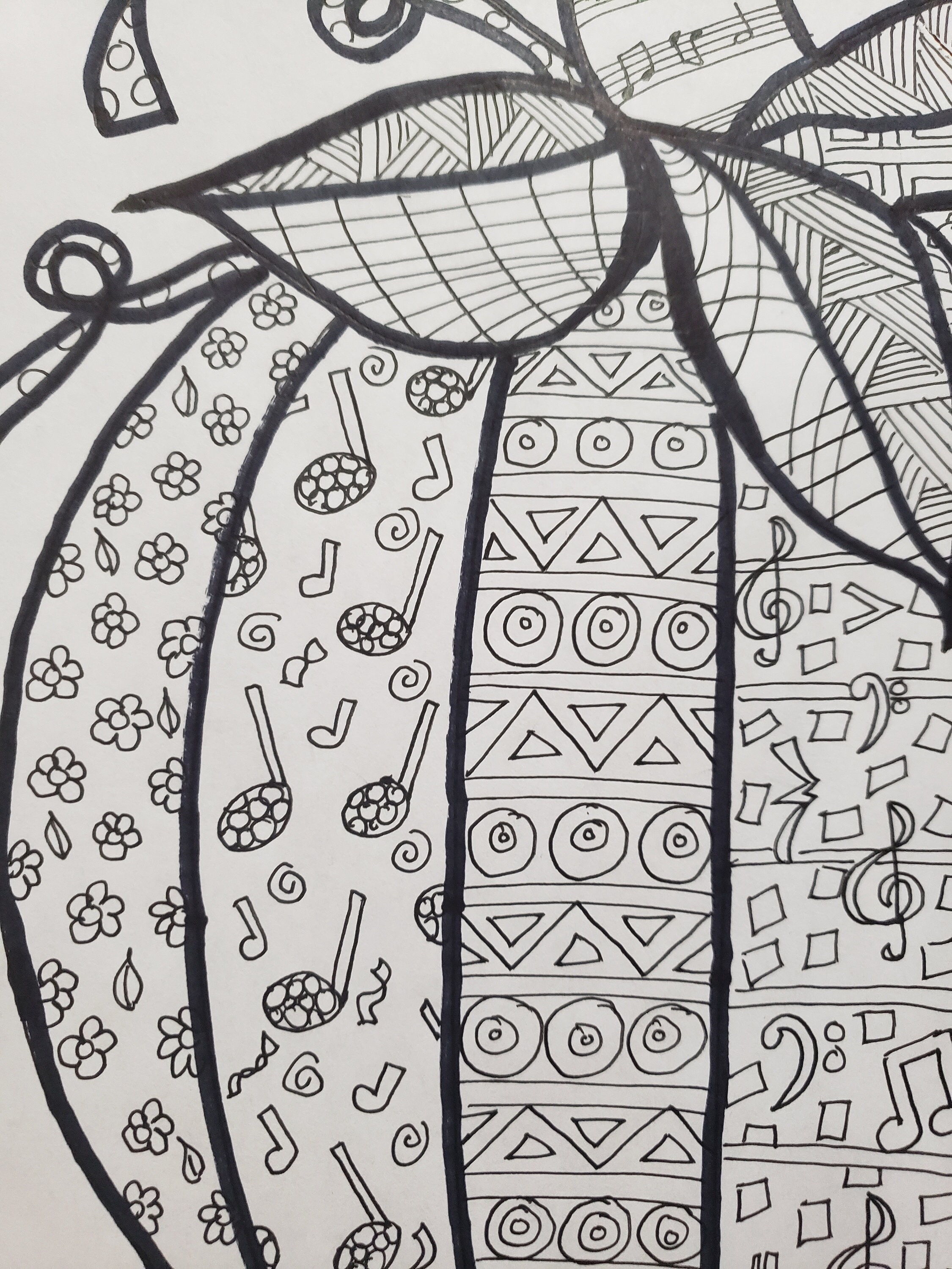 COLORING PAGE Halloween Color Your Own Pumpkin - Etsy