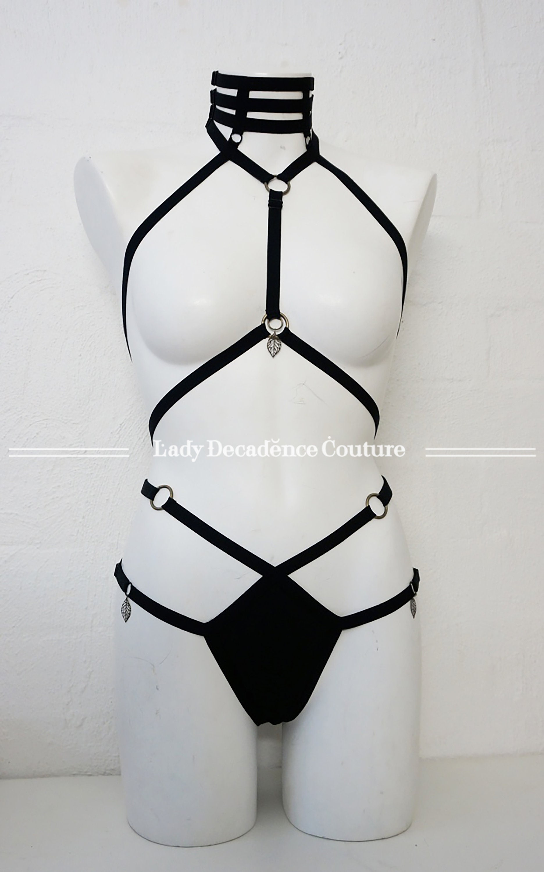 Marie Full Body Harness Sexy Strapy Harness Bdsm Lingerie Body Cage Bra Cage Kinky Outfit Pole