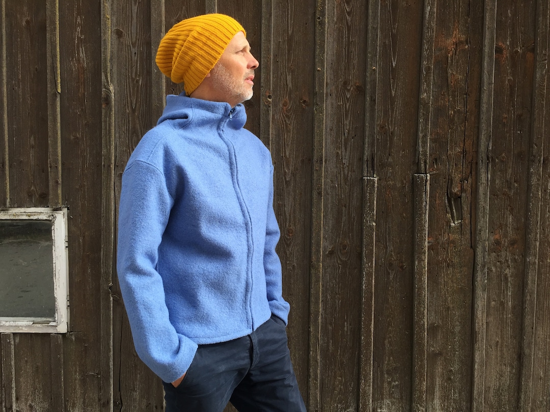 WOOLISTIC ZIP Walk Jacket With Hood Made of 100% Robust Wool Walk or ...