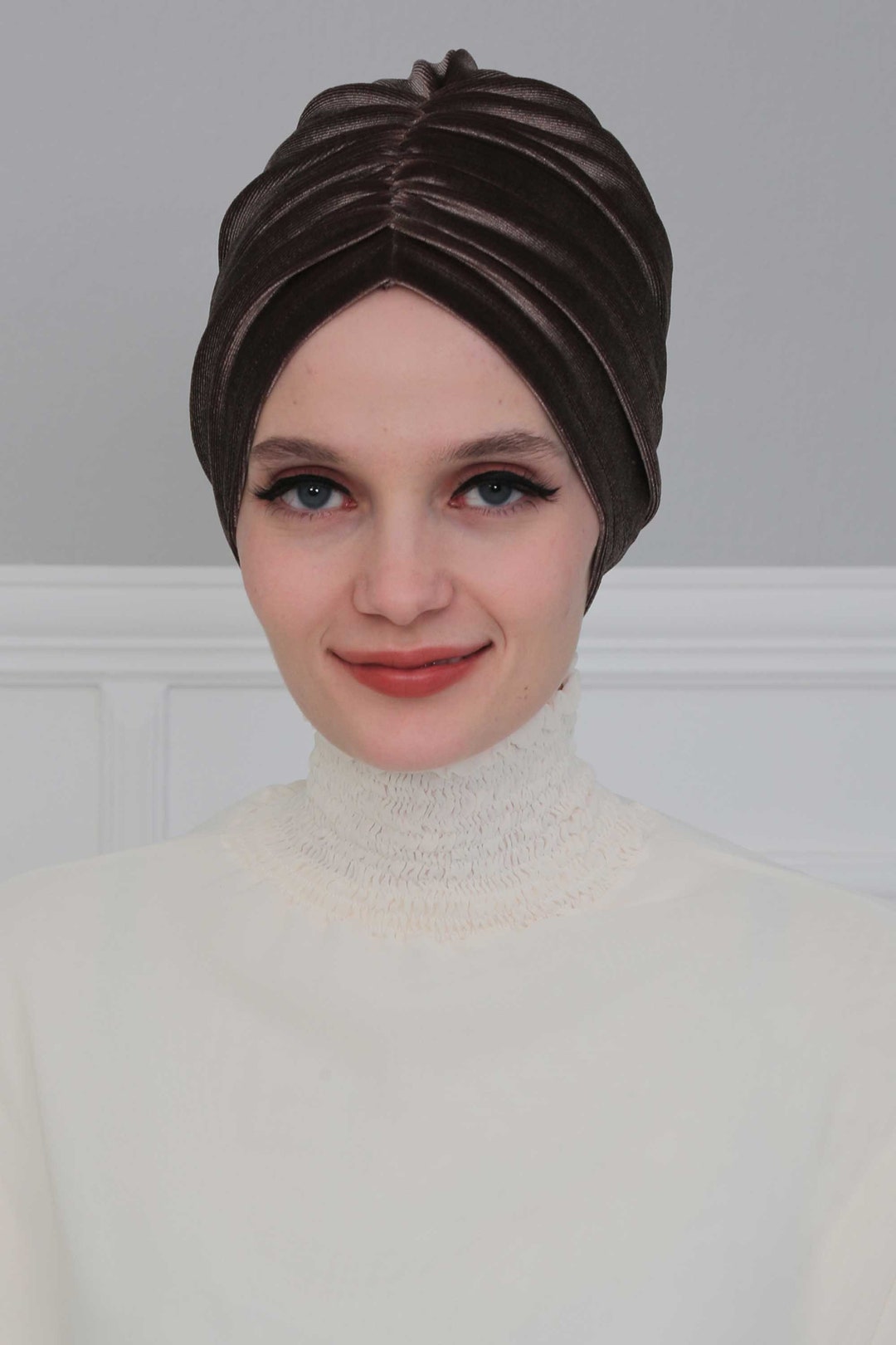 Instant Turban Shirred Velvet Scarf Head Wrap Headwear Bonnet - Etsy