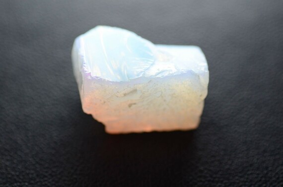 25.9gr gilson opal white with green fire lab created faceting rough ...