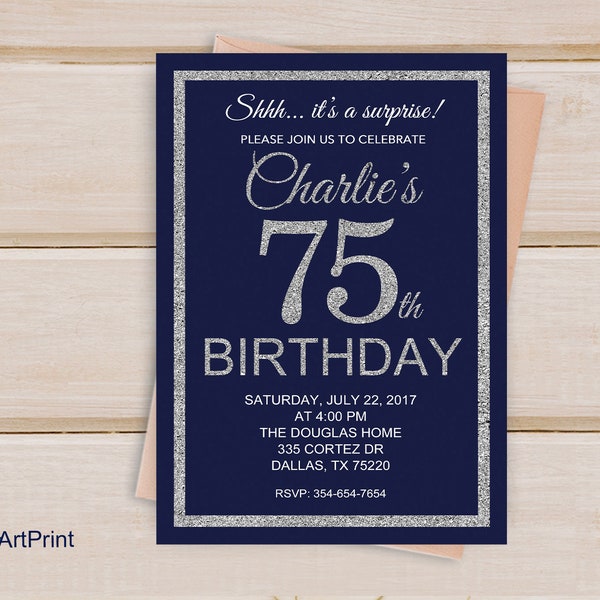 Silver Invitation - Etsy