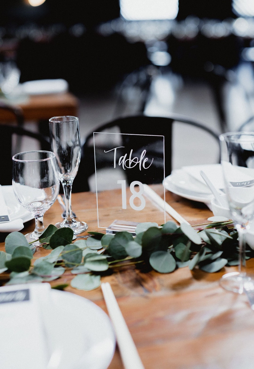 Clear Acrylic Table Numbers With Stand | Wedding Table Numbers | Modern ...