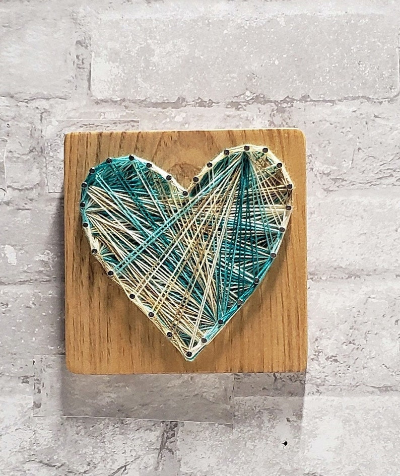 Wooden Heart Decor String Art Sign Coastal Decor Cottage - Etsy