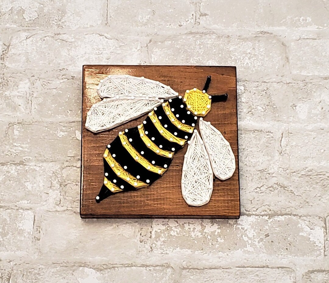 Honey Bees String Art Design Bee Home Decor Bumble Bees - Etsy