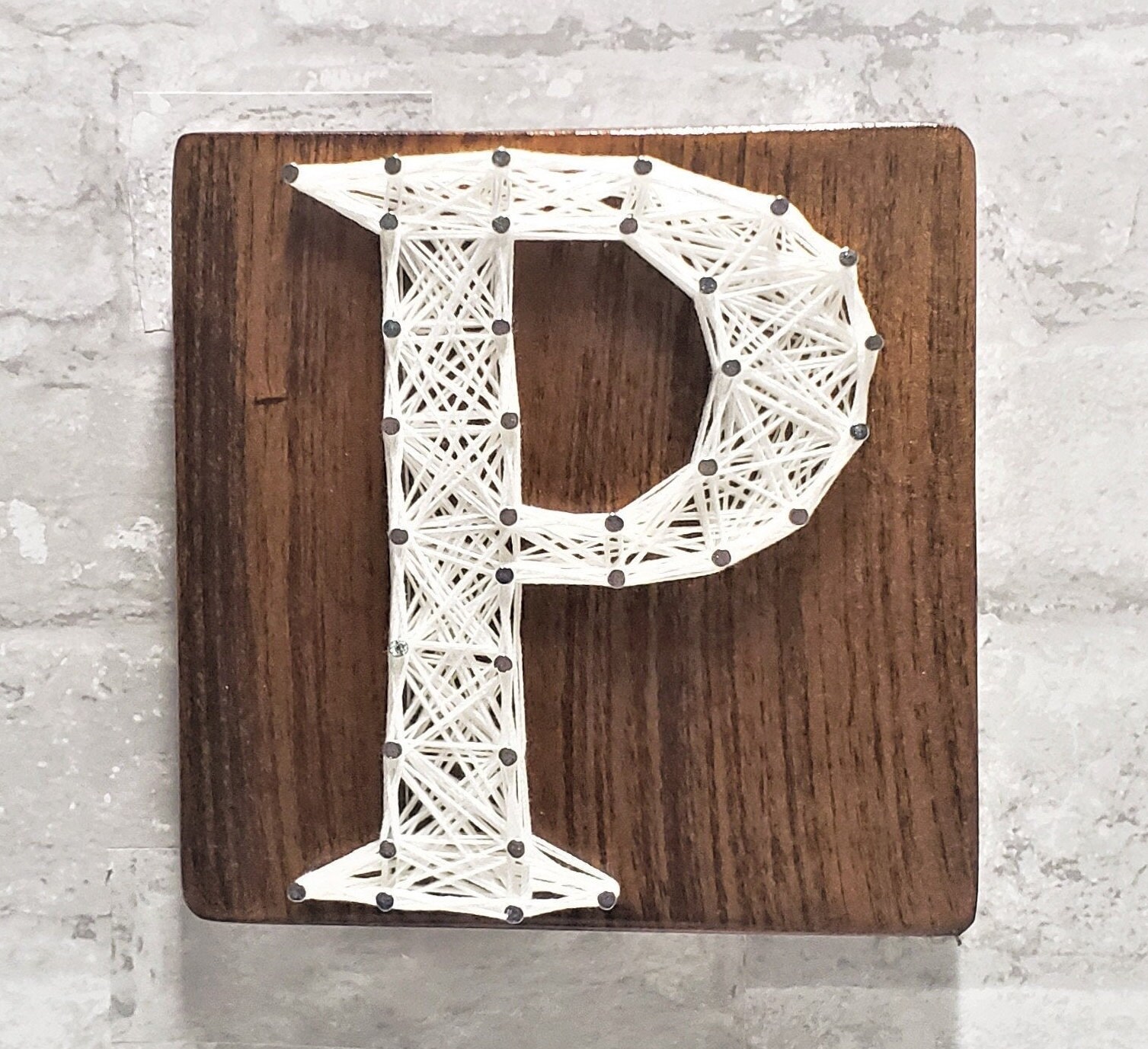 String Art Custom Wood Initial Sign Initial String Art Wood | Etsy