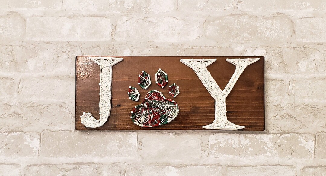 Christmas Joy String Art Seasonal Decor, Joy Gift, Christmas String Art ...