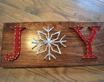 Snowy String Art Snowflake Block. A Sweet & Small Unique Gift. - Etsy